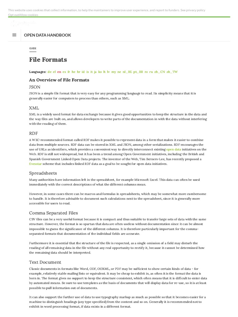 An Overview of File Formats Json | PDF | File Format | Proprietary Software