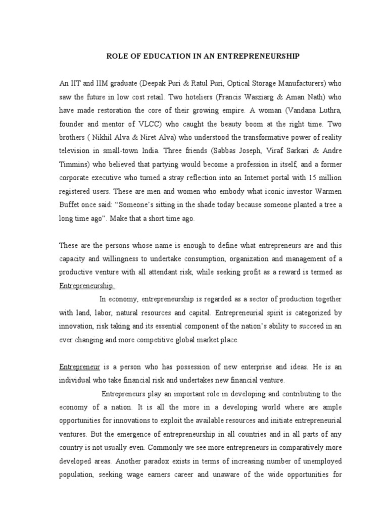 Seminar(abstract) | Entrepreneurship | Change