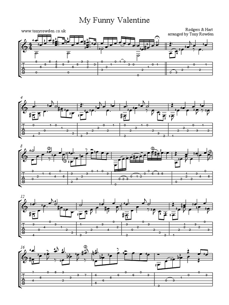 My Funny Valentine | PDF | Songs