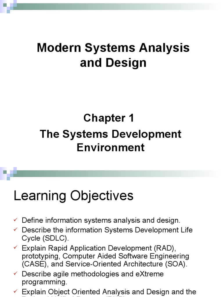 An Introduction to Modern Systems Analysis and Design Methodologies ...