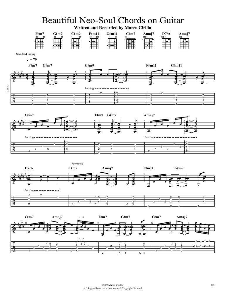 Beautiful Neo Soul Chords On Guitar | PDF | Popular Music | Musical ...