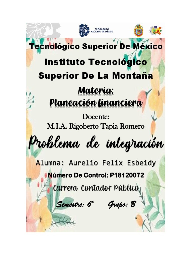 Aurelio Felix Esbeidy - Problema de Integracion | PDF | Inventario | Economias