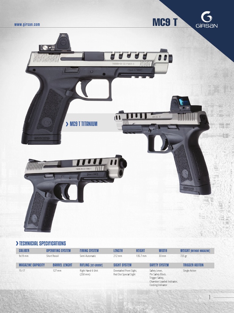 Mc9 T Titanium: Caliber Operating System Firing System Length Height ...