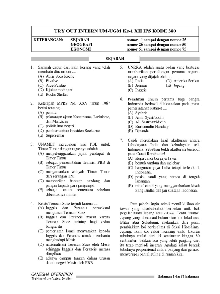 SEJARAH UM-UGM | PDF