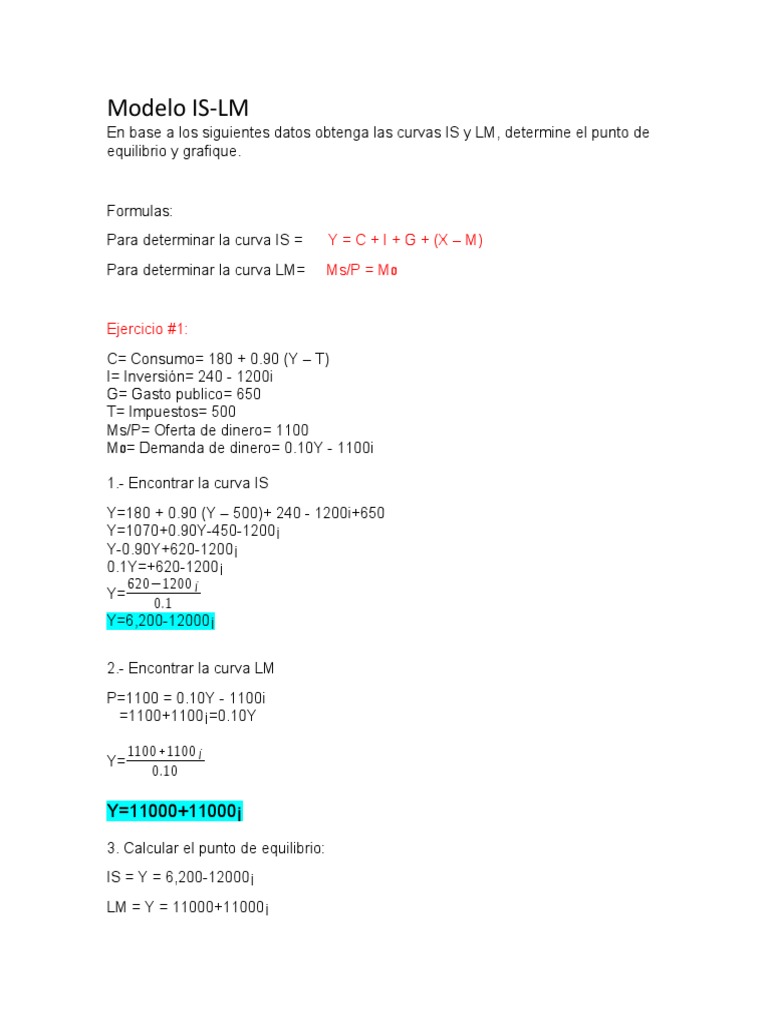Problemario Modelo IS | PDF | Teorías económicas | Epistemología de la ciencia