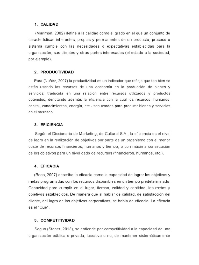 Conceptos Basicos de Calidad | PDF | Calidad (comercial) | Gestión de ...
