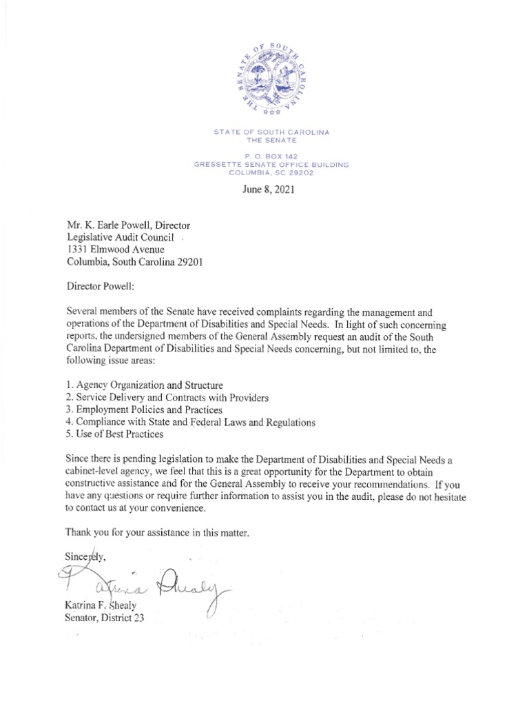 Letter Requesting Audit | PDF