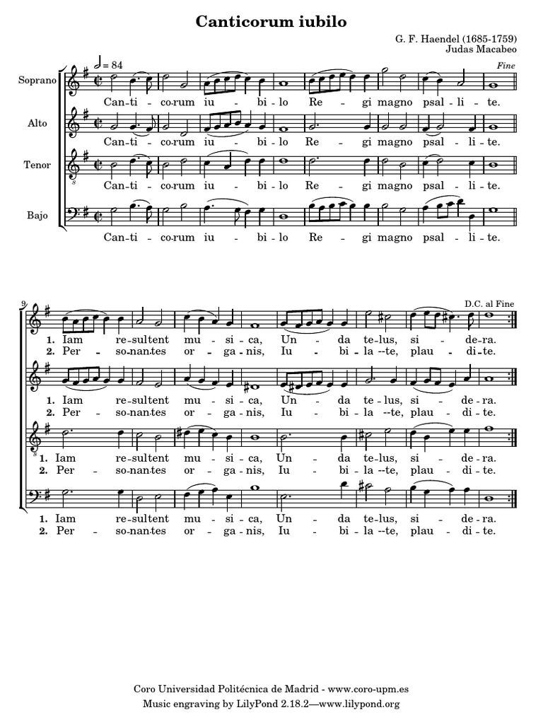 Canticorum-G.F.Haendel 0 | PDF | Música vocal | Canto