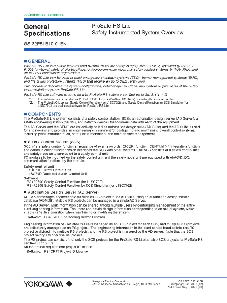 GS - ProSafe-RS Lite Safety Instrumented System Overview | PDF | 64 Bit ...