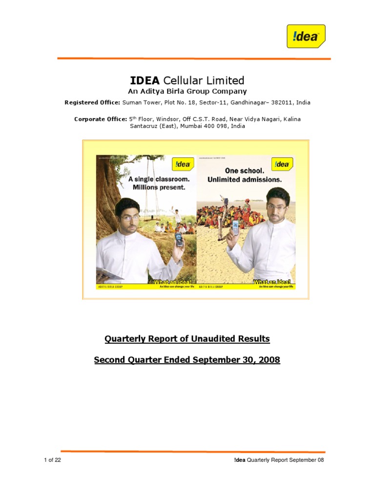 IDEA Cellular Limited: An Aditya Birla Group Company | PDF | Earnings ...