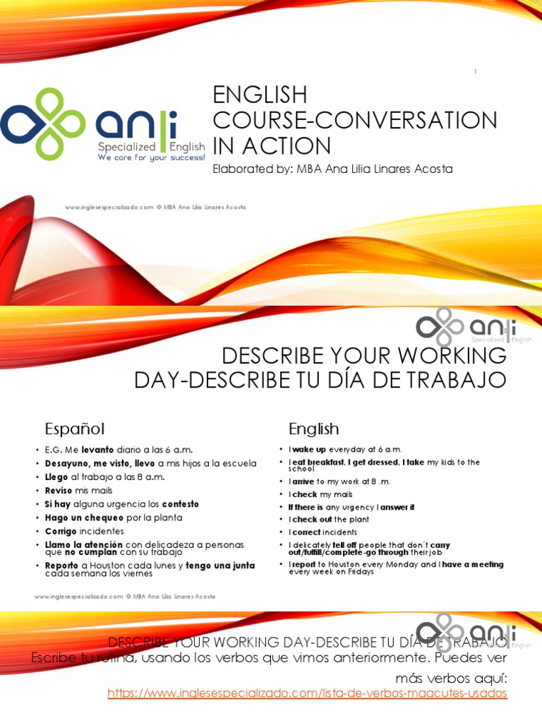 ENGLISH COURSE-Describing Routines. | PDF