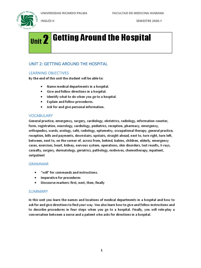 Navigating the Hospital: A Guide to Medical Departments and Procedures ...