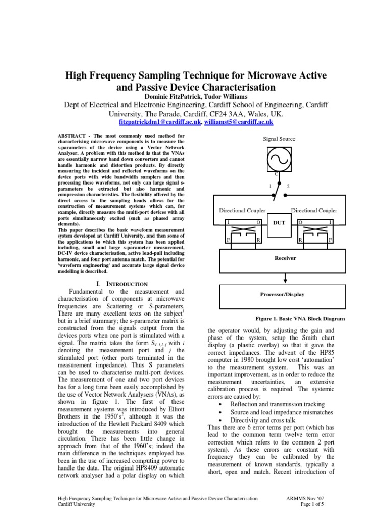 D Fitzpatrick High Frequency Sampling Technique For Microw. | PDF ...