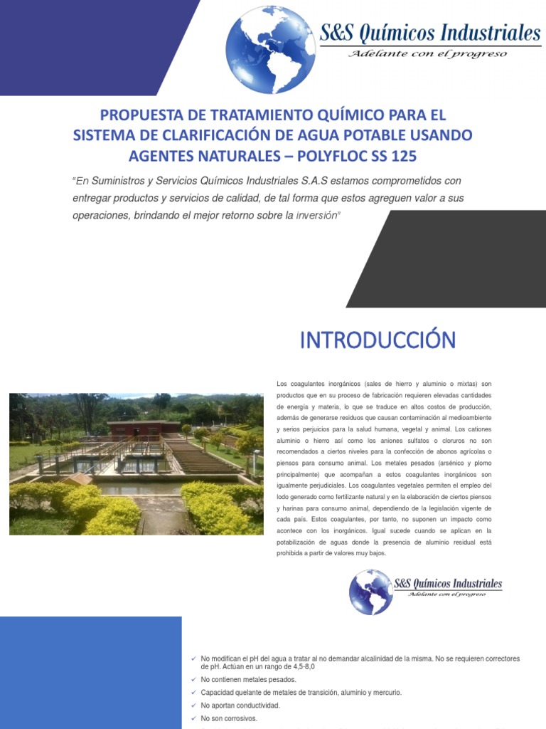 Presentación Polyfloc SS 125 | PDF | Coloide | Agua