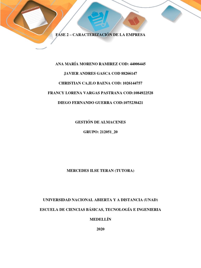 Fase2 - Grupo 212051 - 20 | PDF | Almacén | Logística Fase2 - Grupo 212051 - 20 | PDF | Almacén | Logística