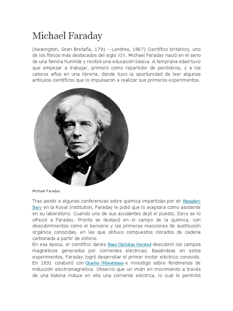 Michael Faraday | PDF | Fuerza | Metrología
