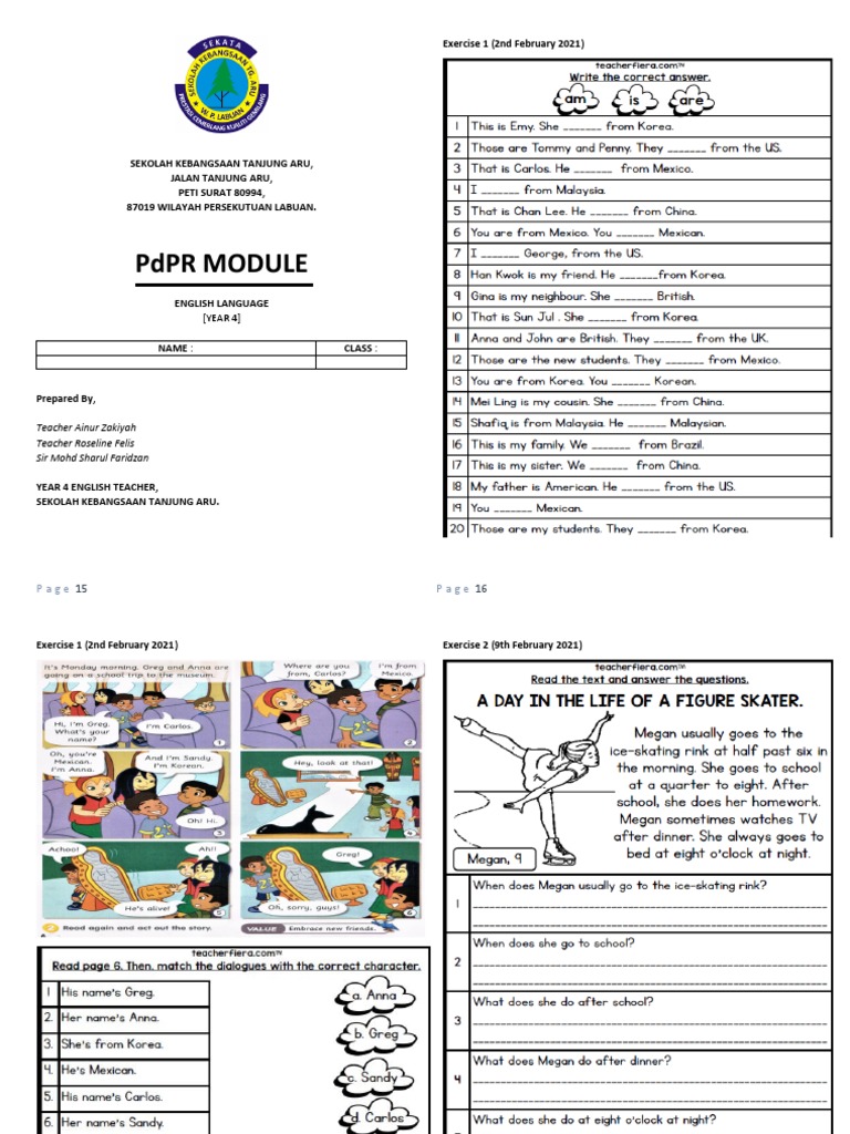 PDPR Module: Exercise 1 (2nd February 2021) | PDF