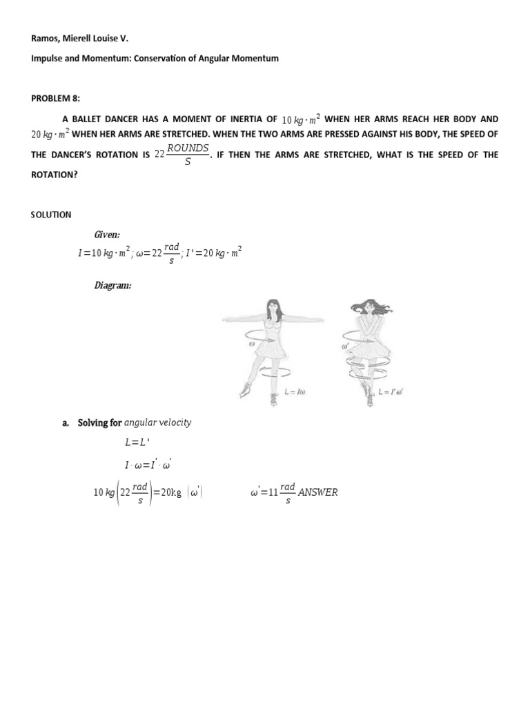 Ramos, Mierell L11 - Impulse and Momentum (Conservation of Angular Momentum) | PDF | Science ...