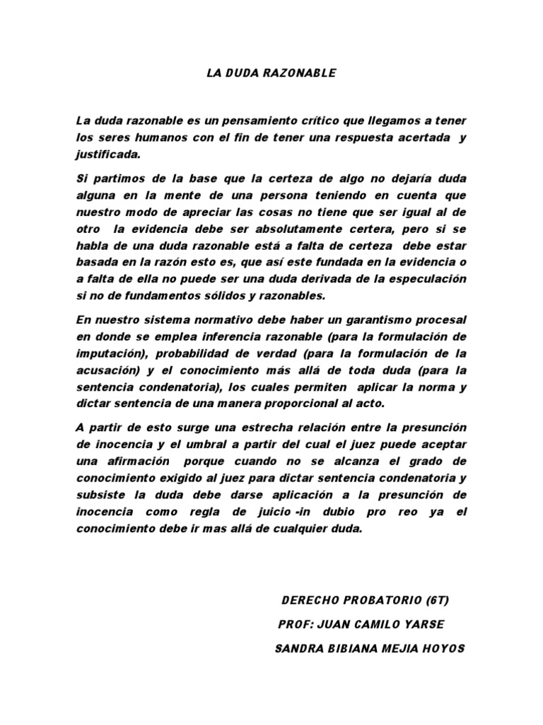 La Duda Razonable | PDF | Crecimiento personal y profesional | Ciencias ...
