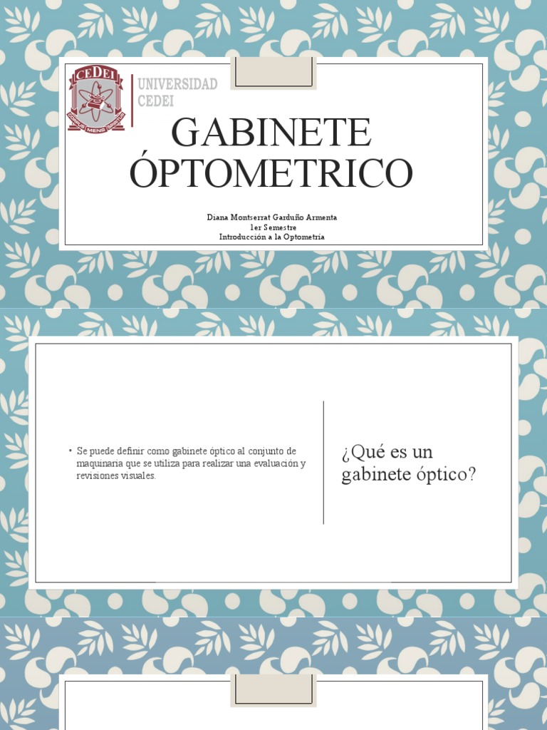 Gabinete Optometrico | PDF | Ojo humano | Lentes