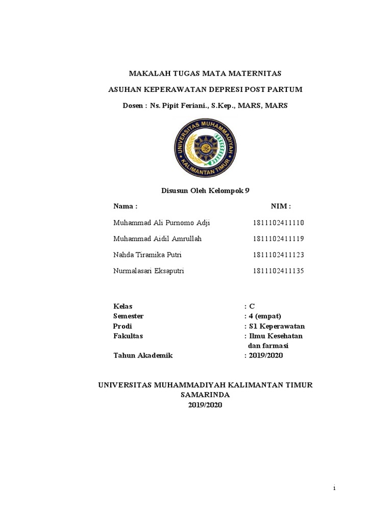 Askep Depresi Post Partum | PDF | Pengembangan Diri