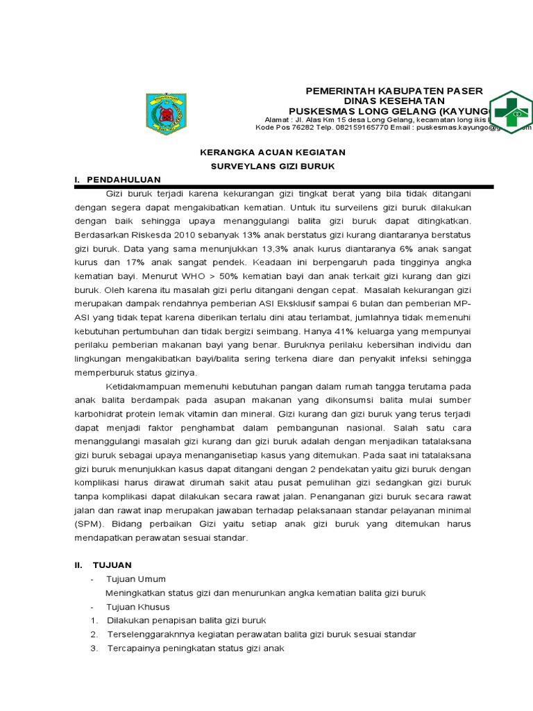 Kak Surveilans Gizi Buruk 2021 | PDF | Pengembangan Diri | Kesehatan Holistik