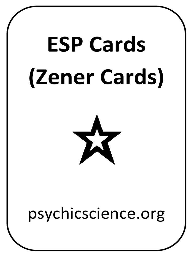 ESP Cards (Zener Cards) | PDF | Extrasensory Perception | Parapsychology