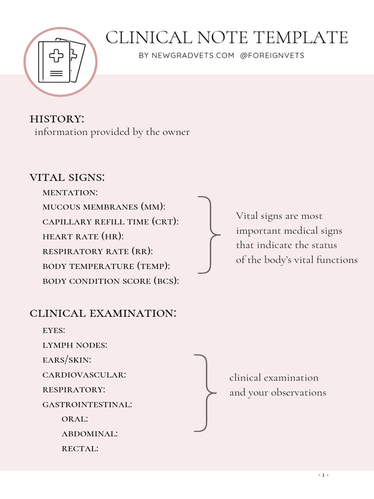 Clinical Note Template | PDF | Heart Rate | Heart