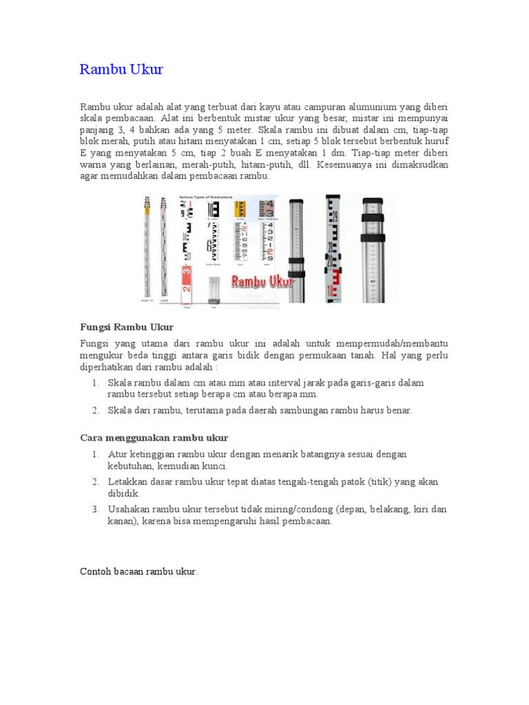 Materi Rambu Ukur | PDF
