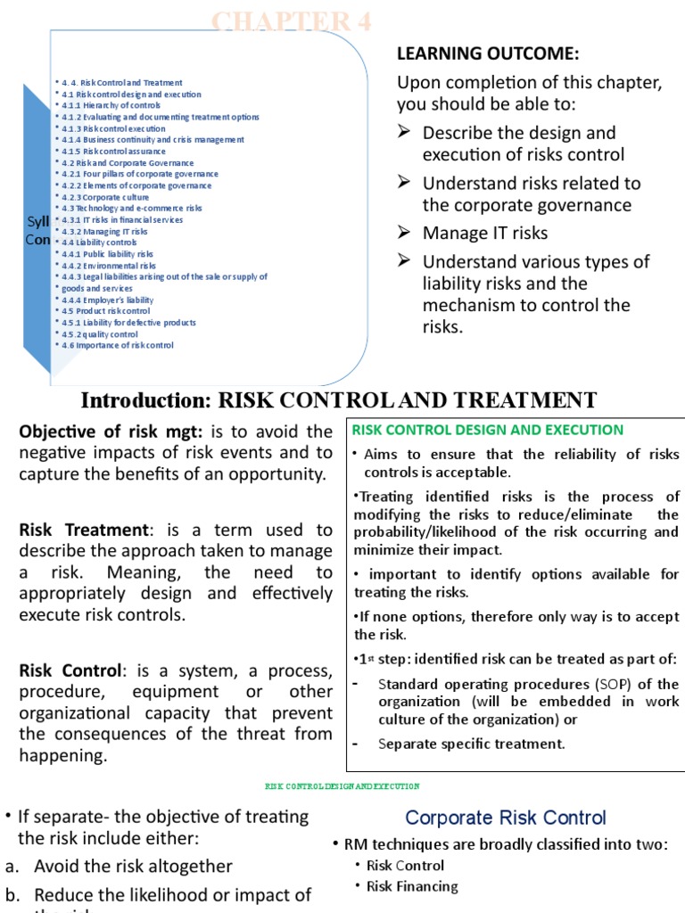 Risk Management Techniques and Corporate Governance | PDF | Risk | Risk ...