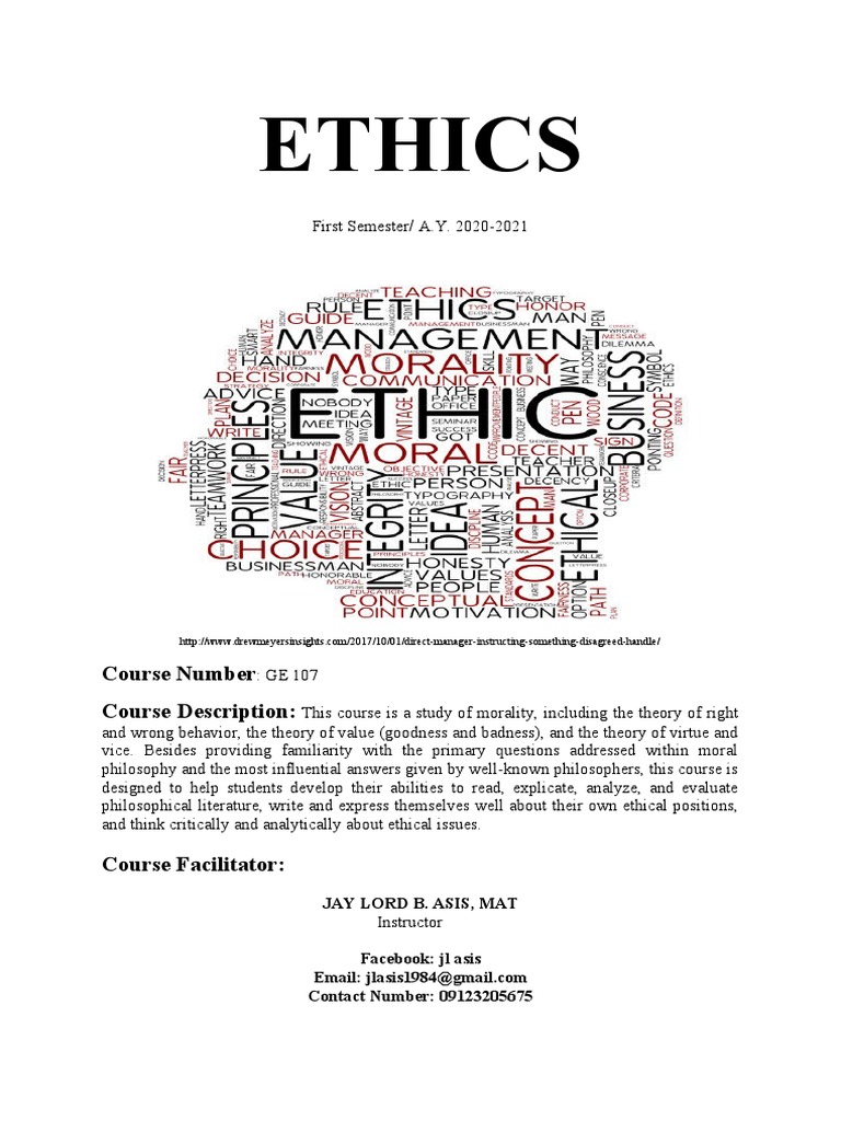 Ethics Module 1 | Download Free PDF | Morality | Reason