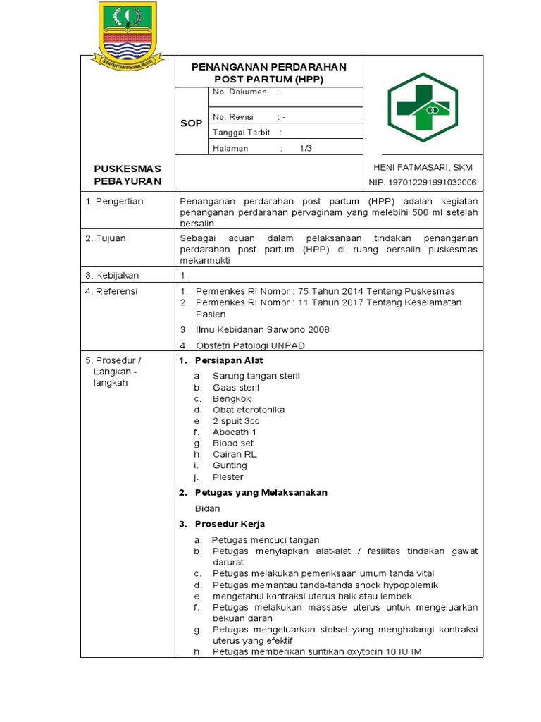 Sop HPP Baru | PDF
