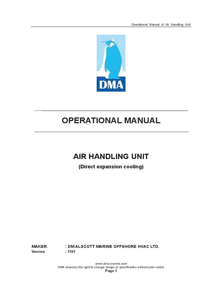 Air Hadling Unit of Aircond Sys | PDF | Thermostat | Duct (Flow)