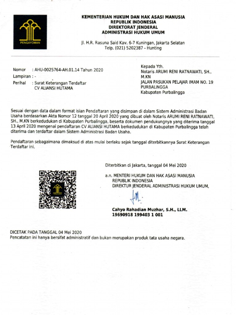 SK Kemenkumham | PDF