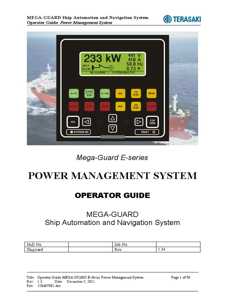 Terasaki PTD2 Mega-Guard E-Series PMS Rev1.34 | PDF | Menu (Computing ...