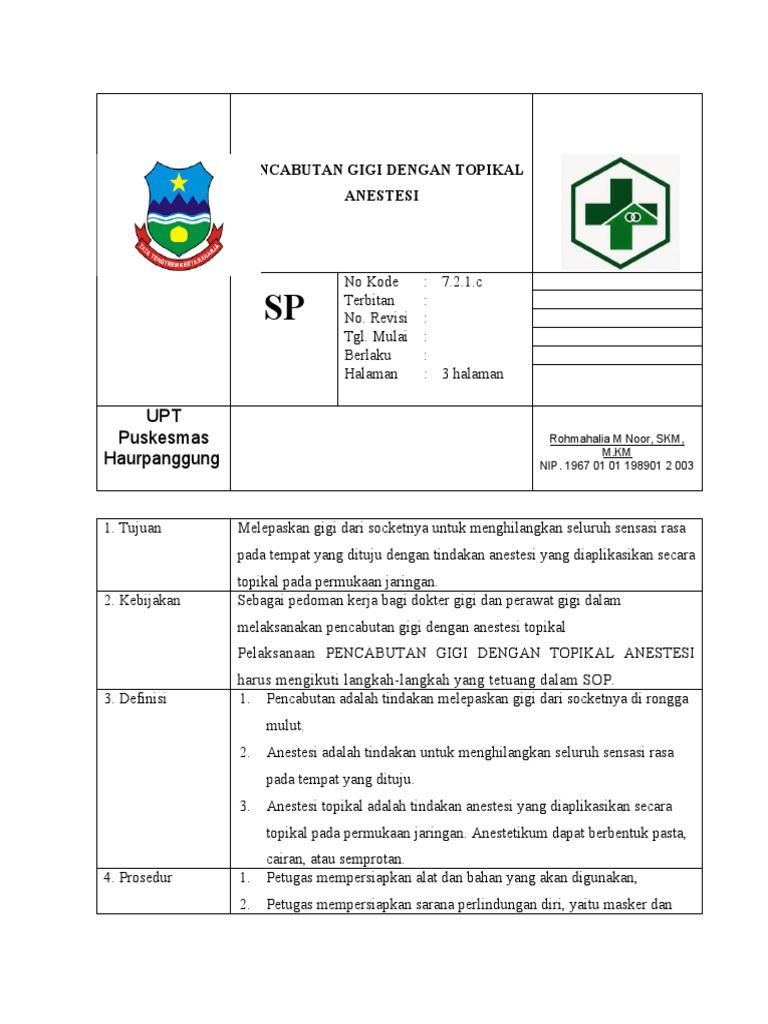 SPO Exo DG Topikal Anesteshi | PDF