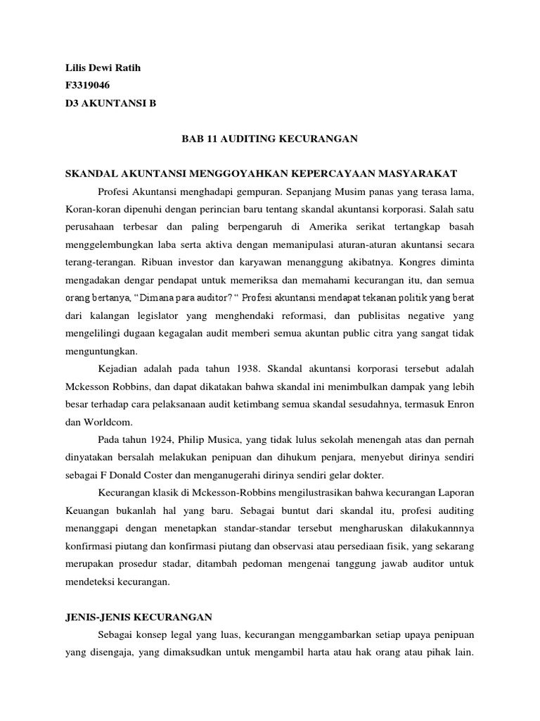 RMK Chapter 11 Audit | PDF