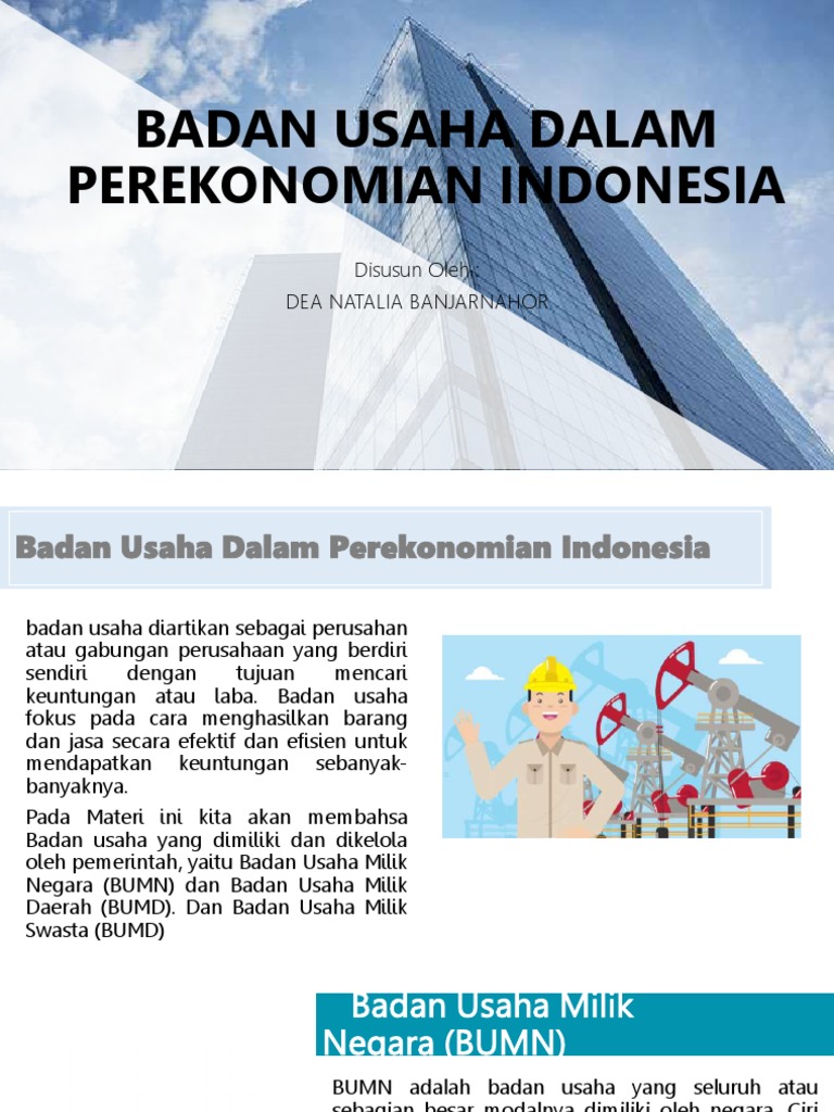Badan Usaha Dalam Perekonomian Indonesia | PDF