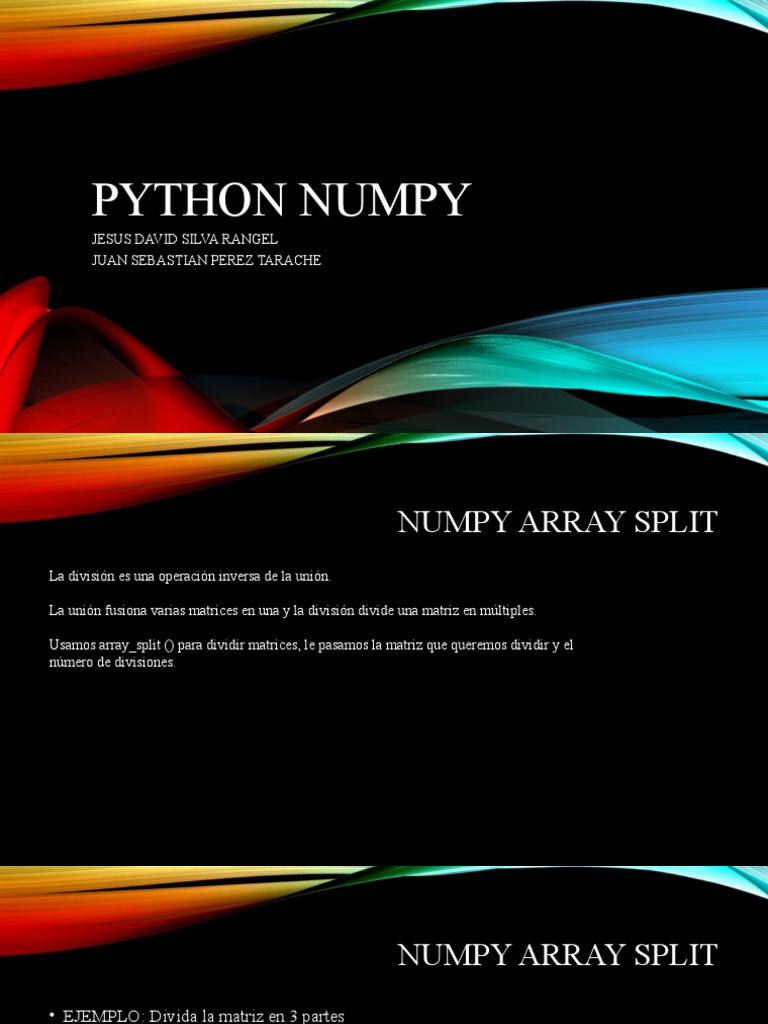 Python Numpy | PDF | Python (lenguaje de programación) | Matriz (Matemáticas)
