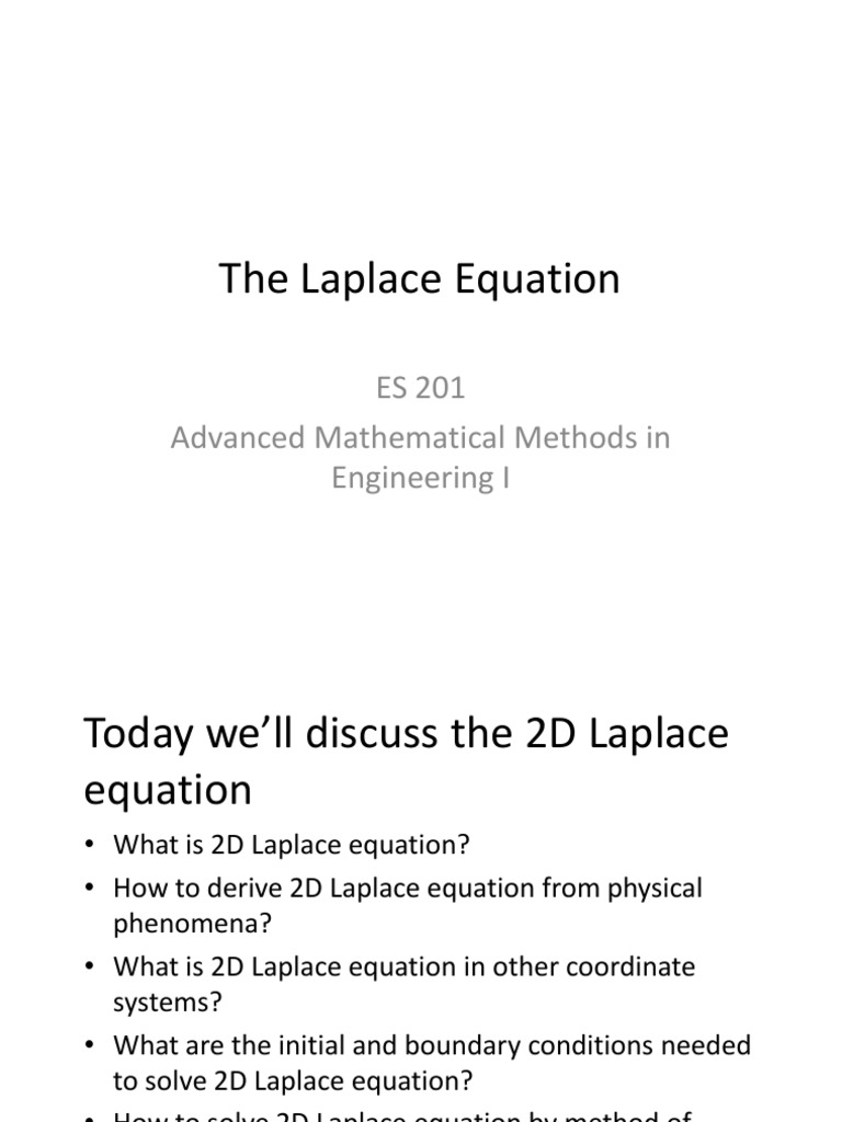 Handout G - Laplace Equation | PDF | Boundary Value Problem | Sine
