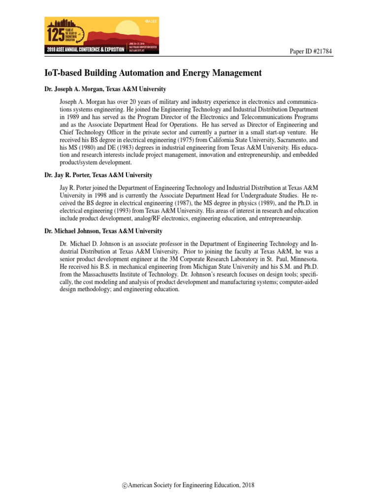Iot-Based Building Automation and Energy Management | PDF | Internet Of ...
