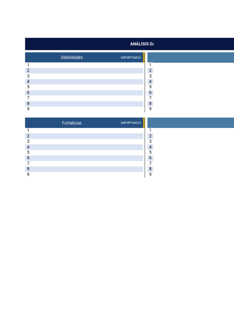 DAFO Plantilla Excel | PDF