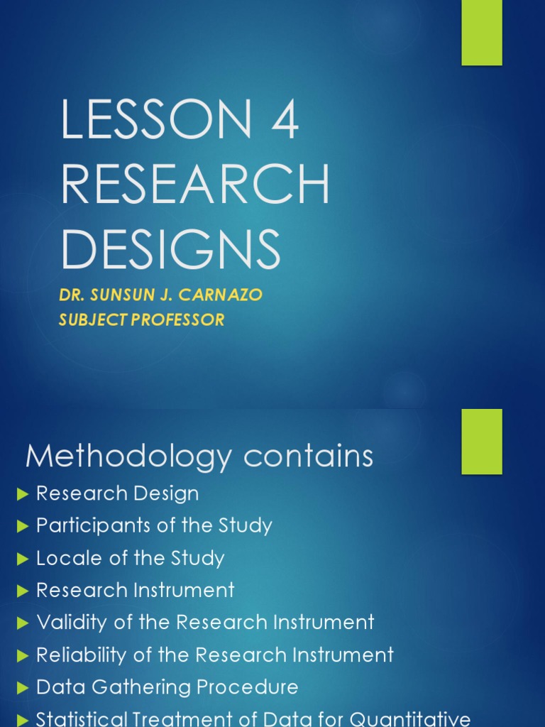 Chapter 4 - Research Design | Download Free PDF | Ethnography ...