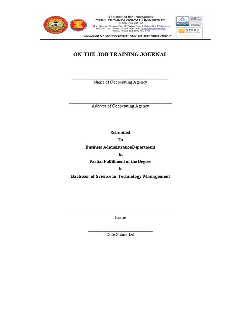 On-the-Job Training Journal Overview | PDF | E Commerce | Brand