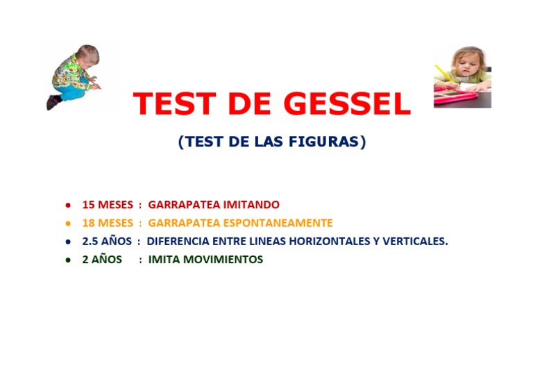 TEST DE GESSEL - MENORES DE 3 AñOS | PDF