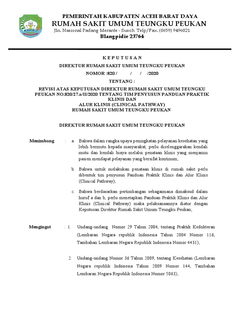 SK Revisi CP | PDF