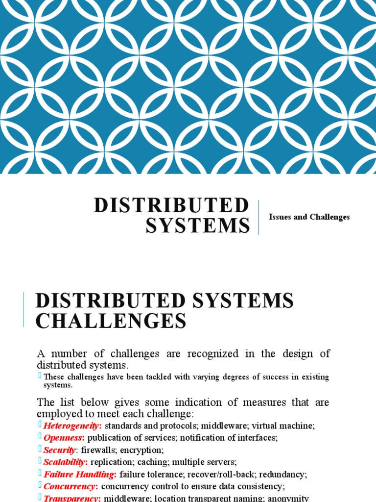 Lec 03 - Intro - Issues and Challenges | PDF | Replication (Computing) | Distributed Computing