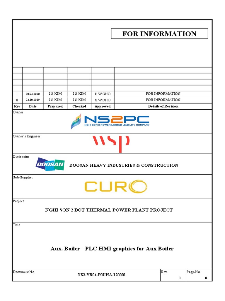 For Information: Aux. Boiler - PLC HMI Graphics For Aux Boiler | PDF