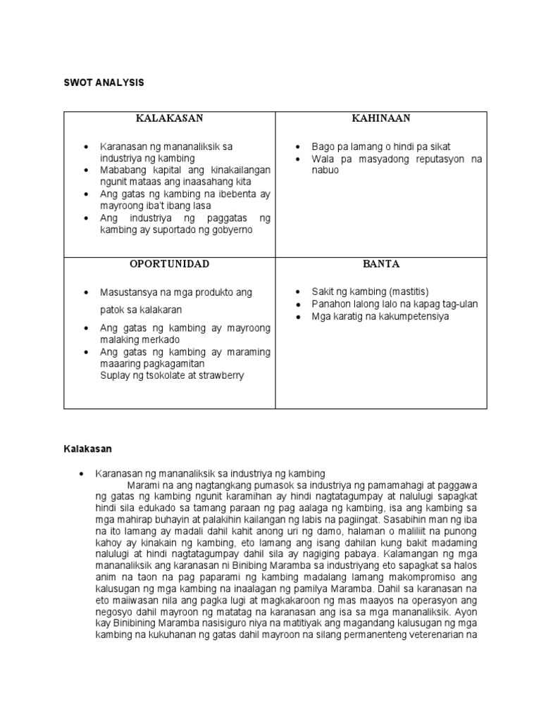 SWOT Analysis | PDF