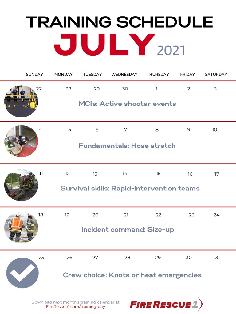 Training Schedule: July 2021 | PDF